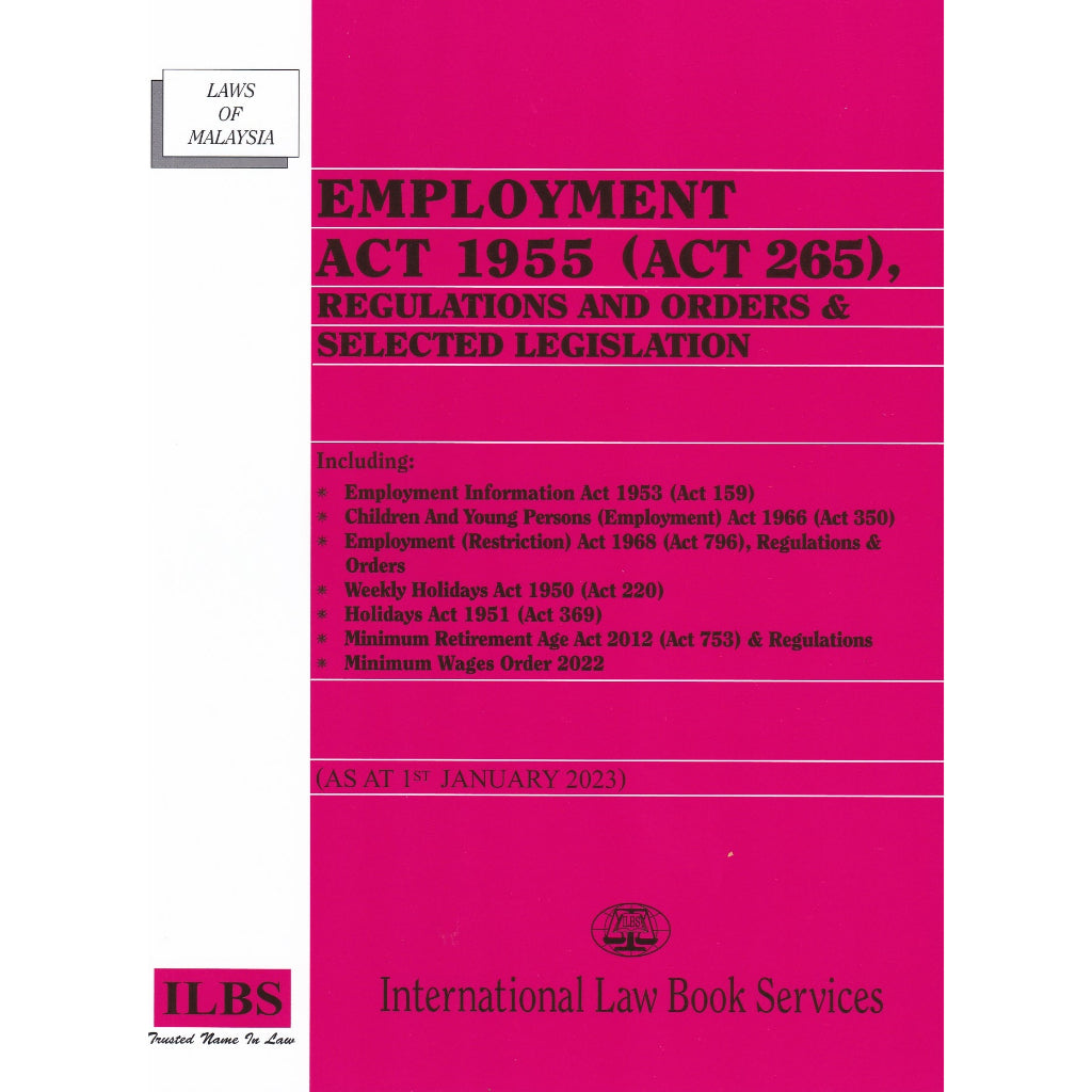 Buy Employment Act 1955 Act 265 Regulations And Orders Selected Buy Employment Act 1955 Act 265 Regulations And Orders Selected