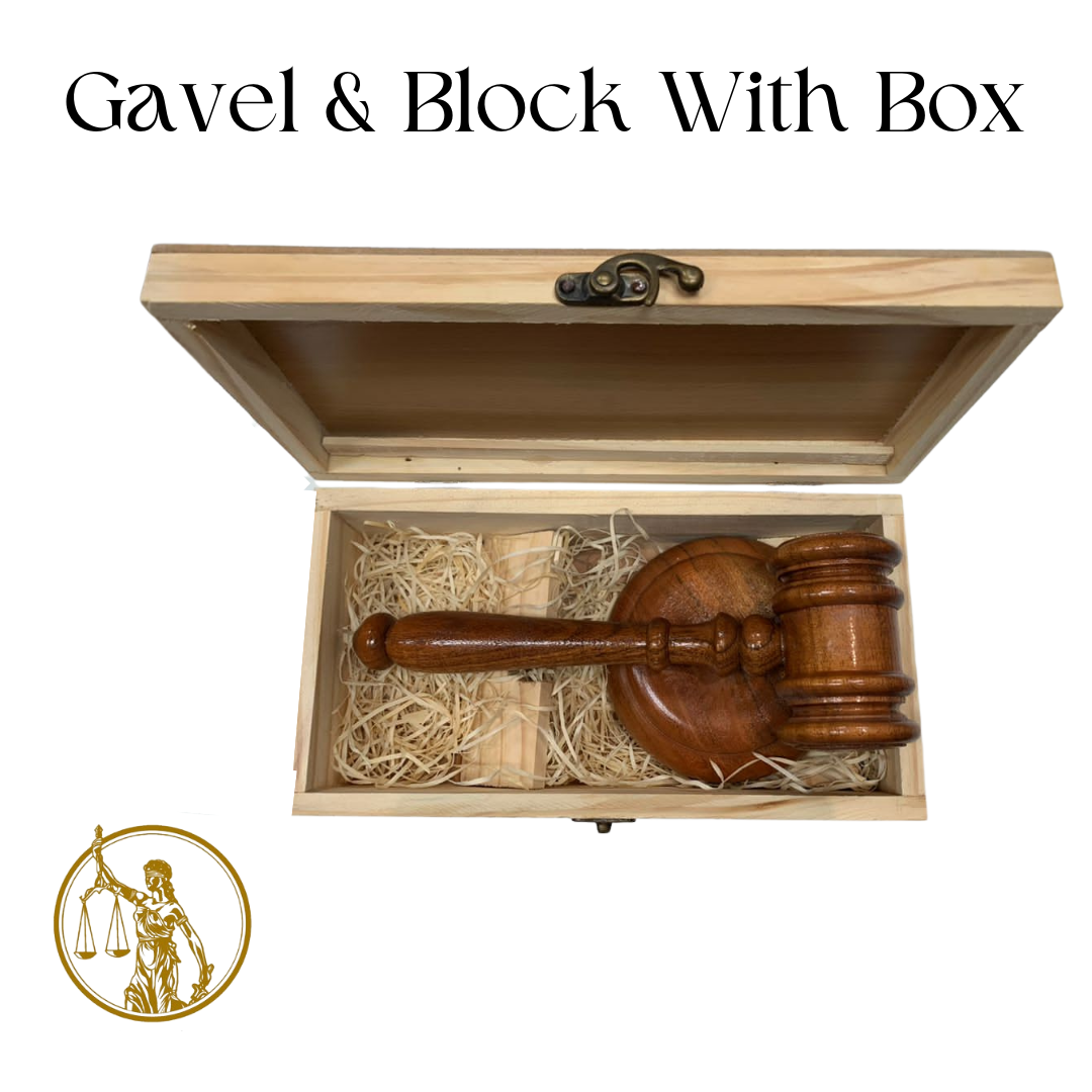 Absolute Guilty Lawyer Gavel and Block Set With Box – Law Books ...