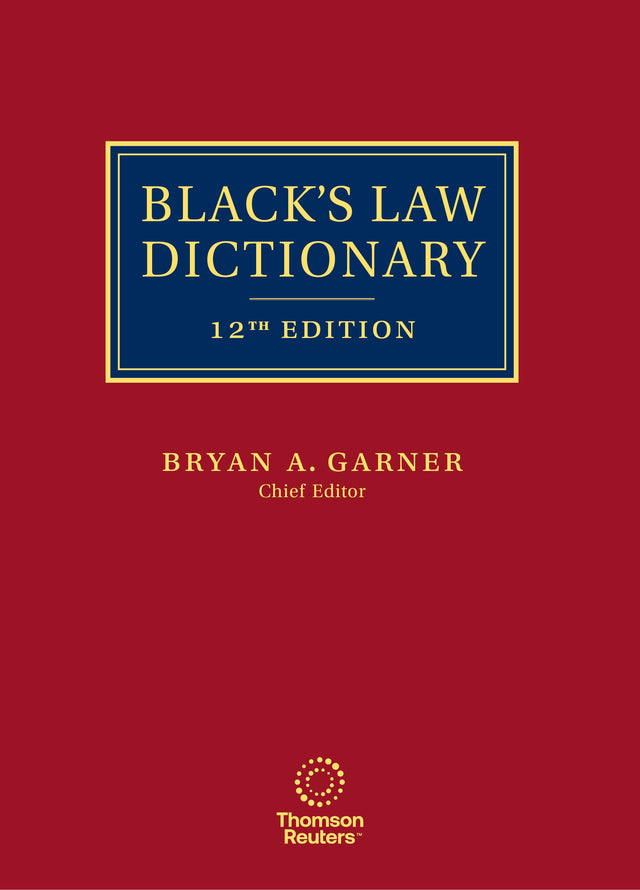 Black's Law Dictionary, 12th Edition | 2024 – Law Books Malaysia ...