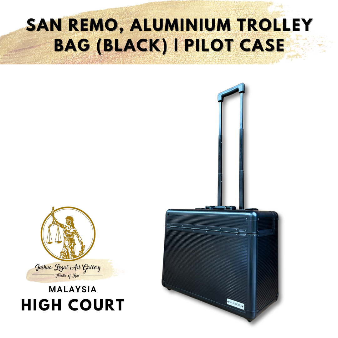 San Remo, Aluminium Trolley Bag (Black) | Pilot Case – Law Books ...