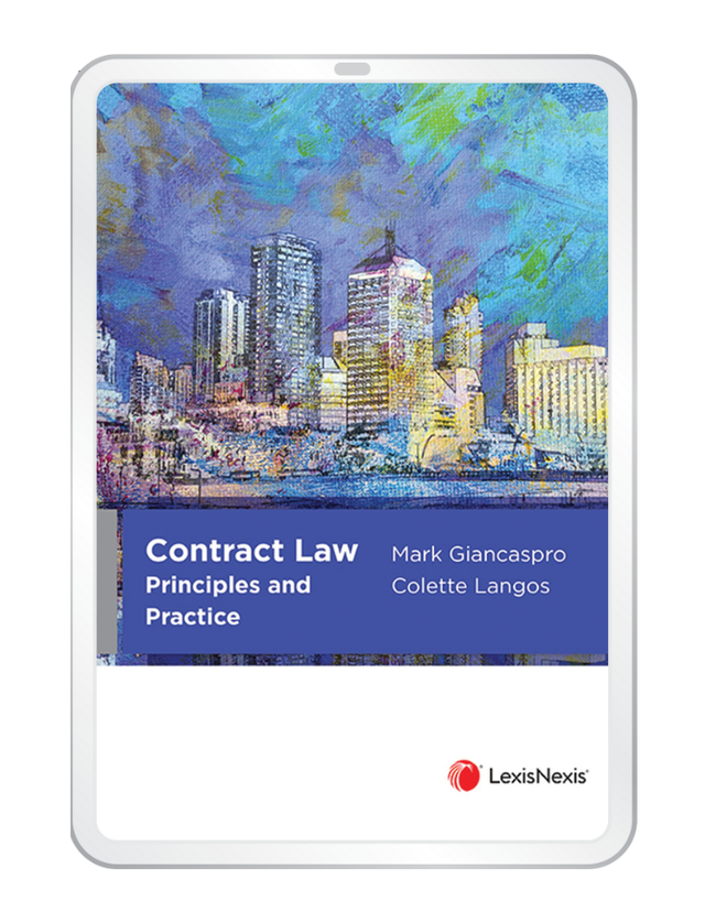 Contract Law: Principles and Practice by Mark Giancaspro | eBook – Law ...