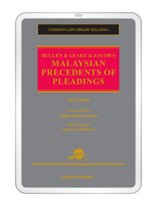 Bullen & Leake & Jacobs Malaysian Precedents Of Pleadings, Third Editi ...
