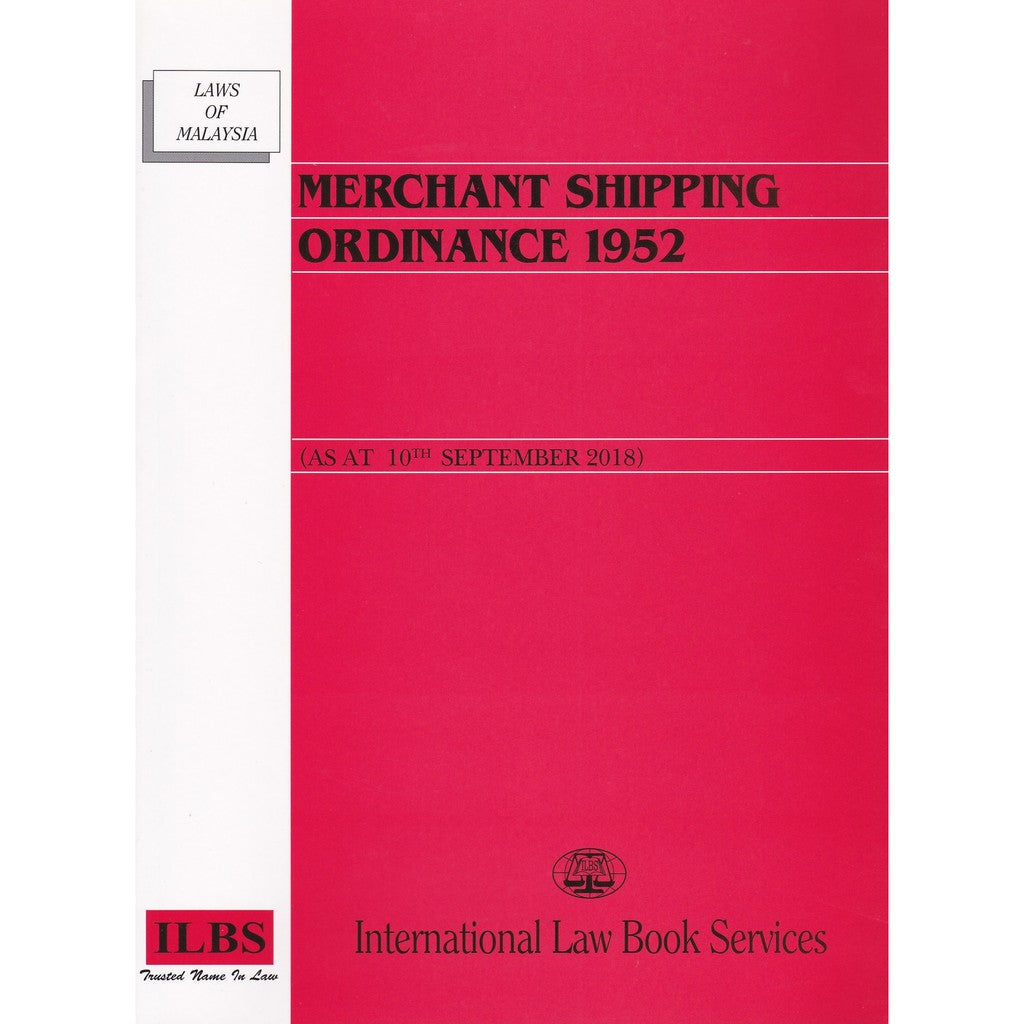 Buy Merchant Shipping Ordinance 1952 [As At 10th September 2018] – Law ...