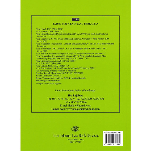 Buy Akta Perlindungan Saksi 2009 (Akta 696) & Akta Perlindungan Pemberi Maklumat 2010 (Akta 711 ...