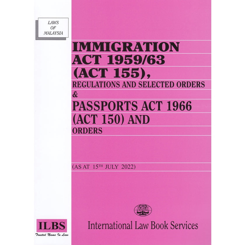 Buy Immigration Act 1959/63 (Act 155), Regulations and Order ...